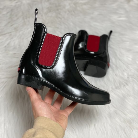 Ralph Lauren | Shoes | Ralph Lauren Tally Rubberborai Womens Ankle Boots Black Prl Tally Rubber ...